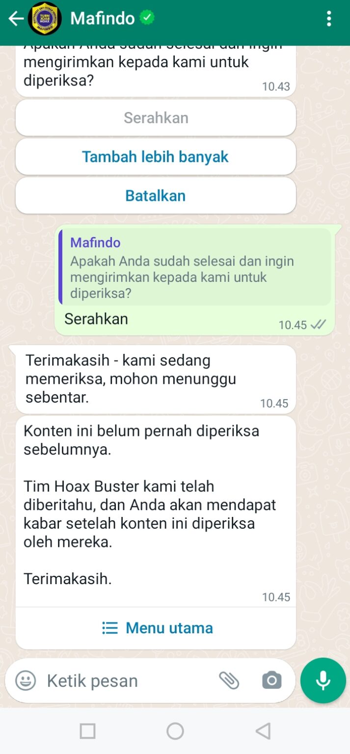 3 Cara Cek Hoax di WhatsApp lewat Chatbot dan Kontak Resmi 2023