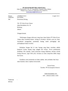 12 Contoh Surat Penawaran Barang & Jasa (Singkat, Formal, dll)