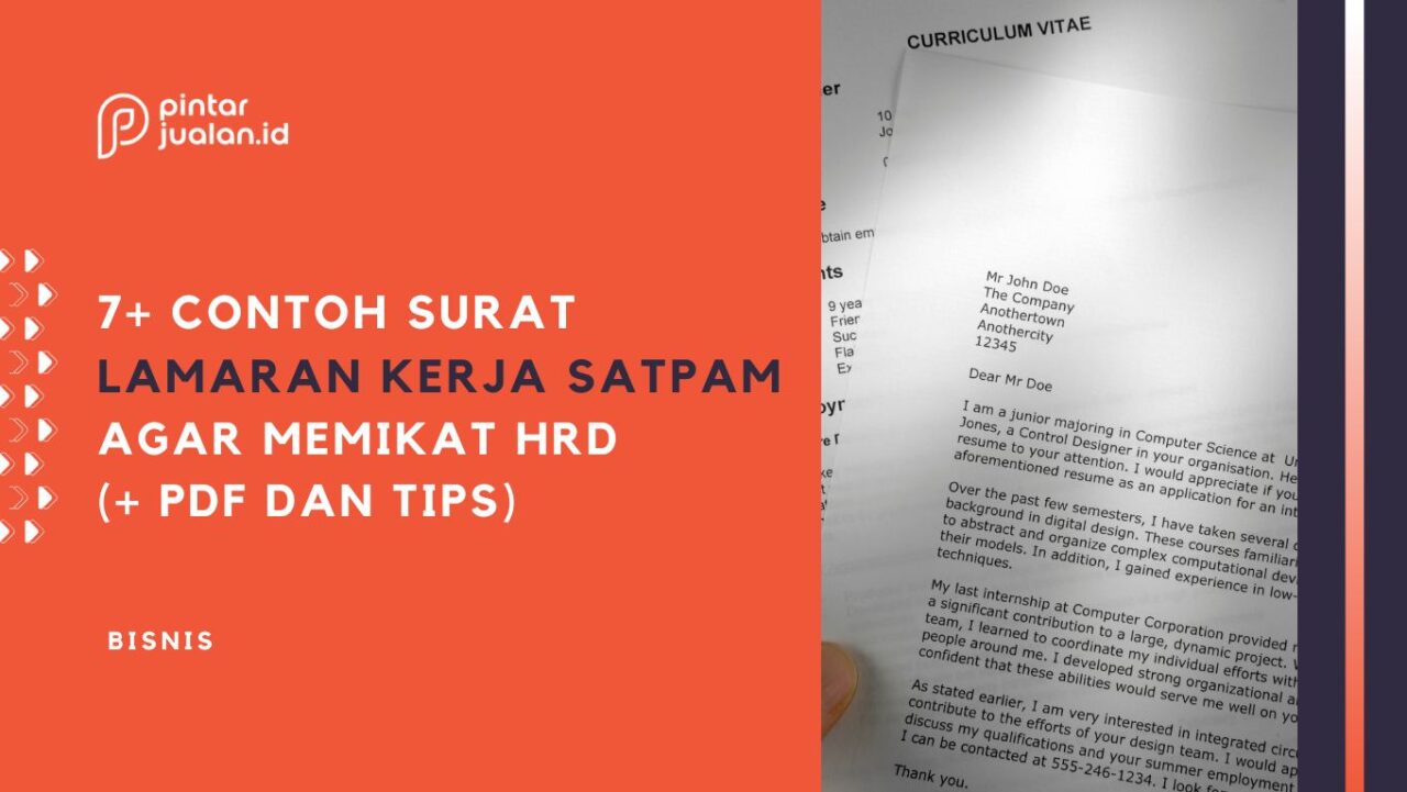 7 Contoh Surat Lamaran Kerja Satpam (+ PDF)